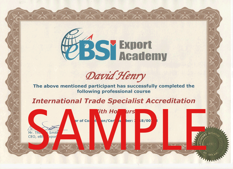 ITSA - International Trade Specialist Accreditation – eBSI Export Academy