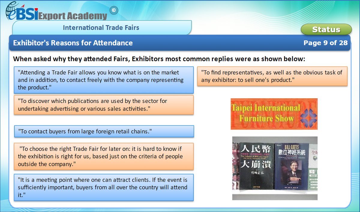 International Trade Fairs – eBSI Export Academy