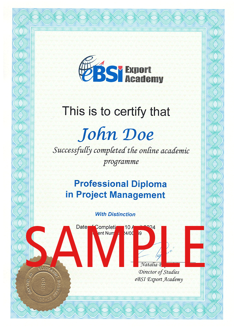 Professional Diploma in Project Management – eBSI Export Academy