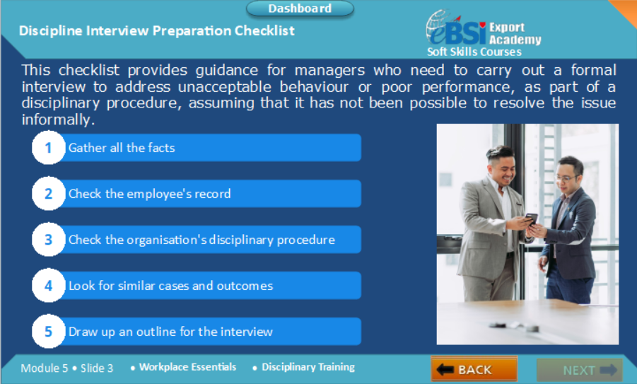 Disciplinary Training Ebsi Export Academy