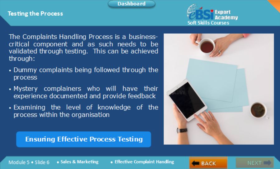 Effective Complaint Handling – eBSI Export Academy