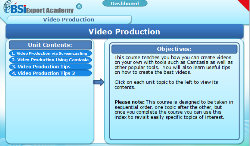 Video Production – eBSI Export Academy