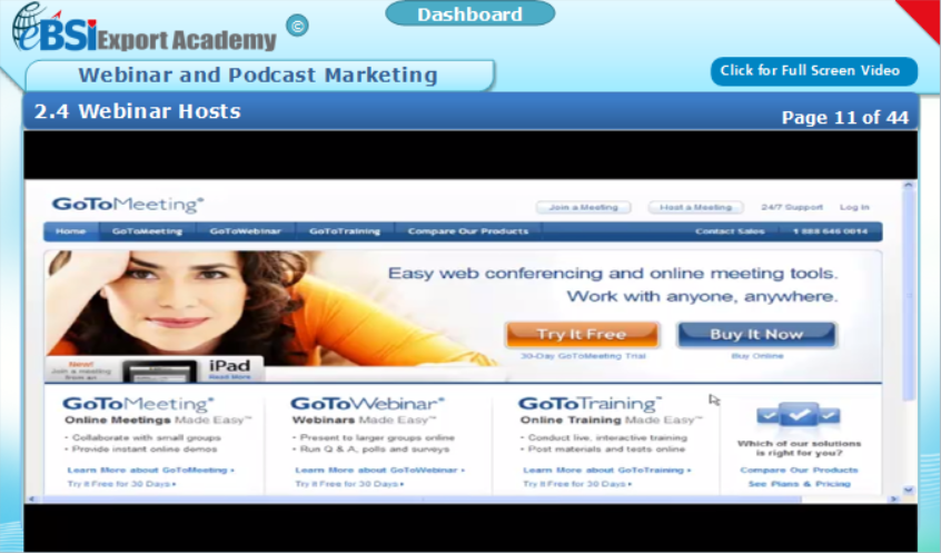 Webinar and Podcast Marketing – eBSI Export Academy