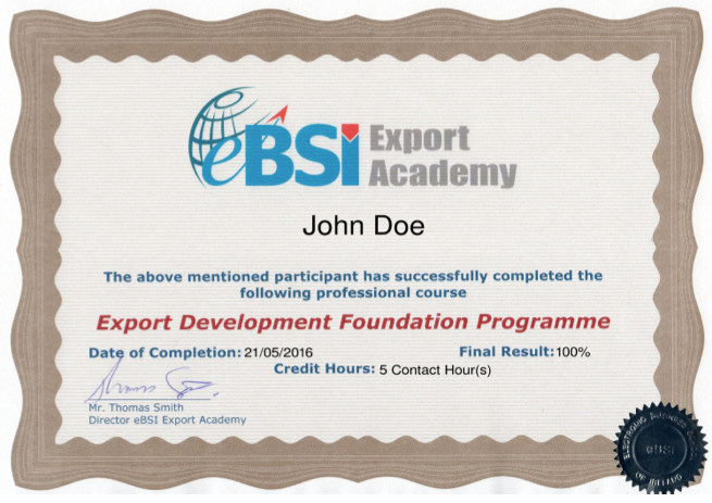 EDFP - Export Development Foundation Program – eBSI Export Academy