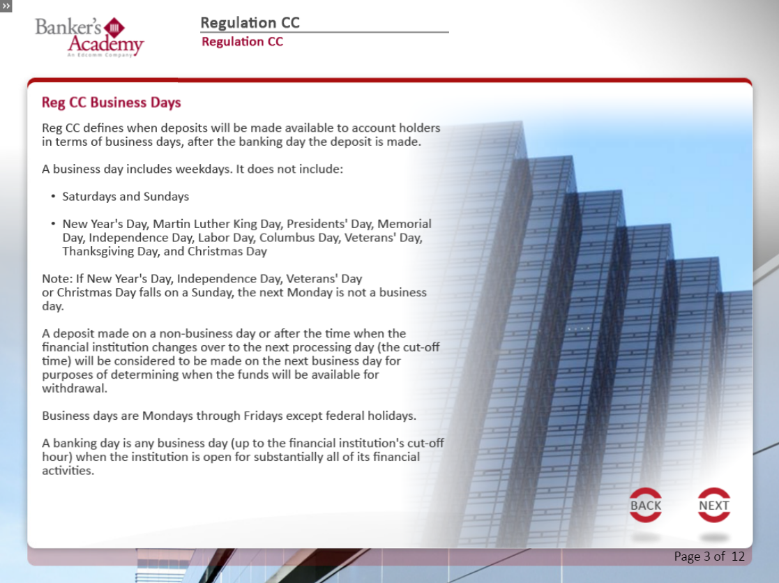 Regulation CC – eBSI Export Academy