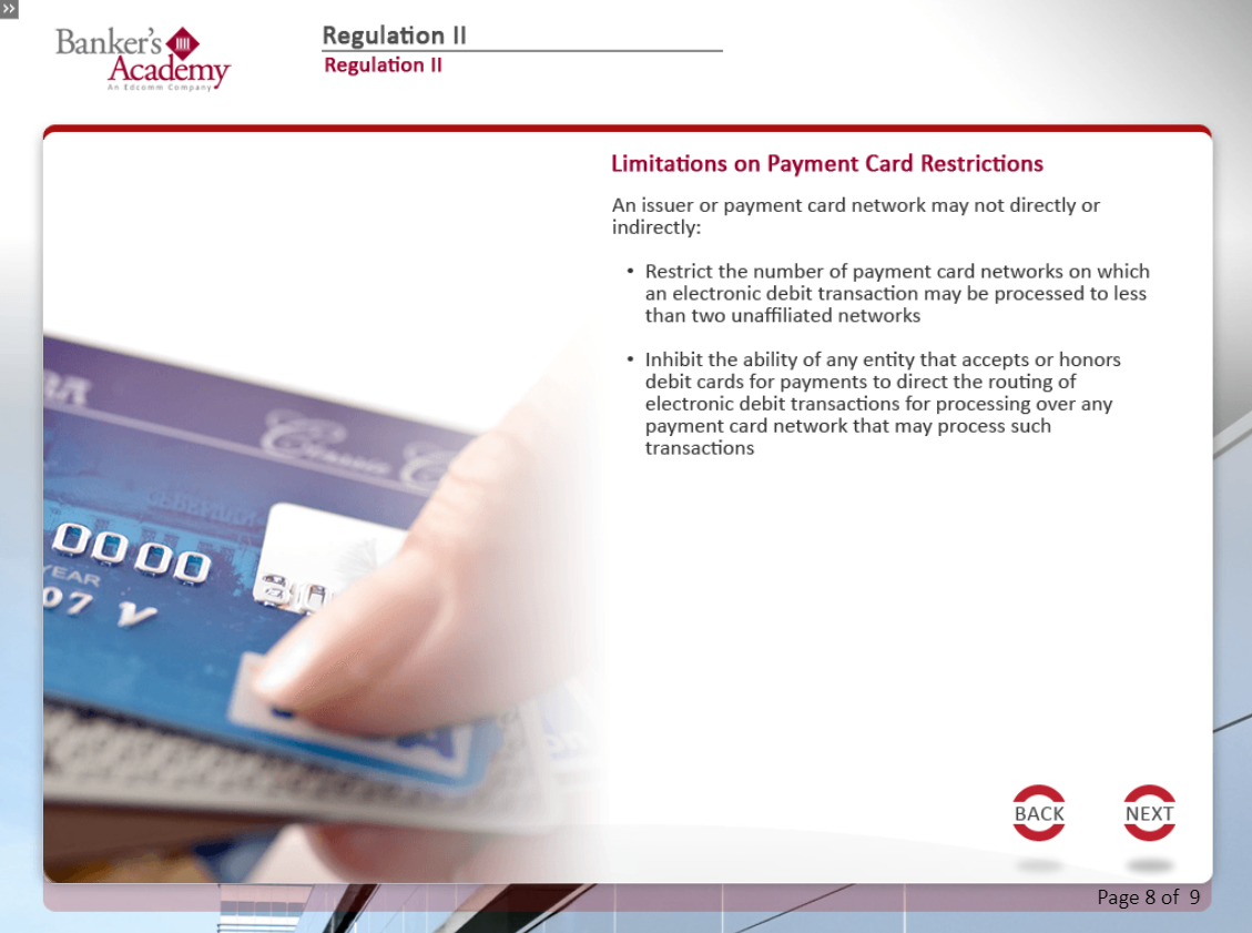 Regulation II: Debit Card, Interchange Fees and Routing – eBSI Export Academy