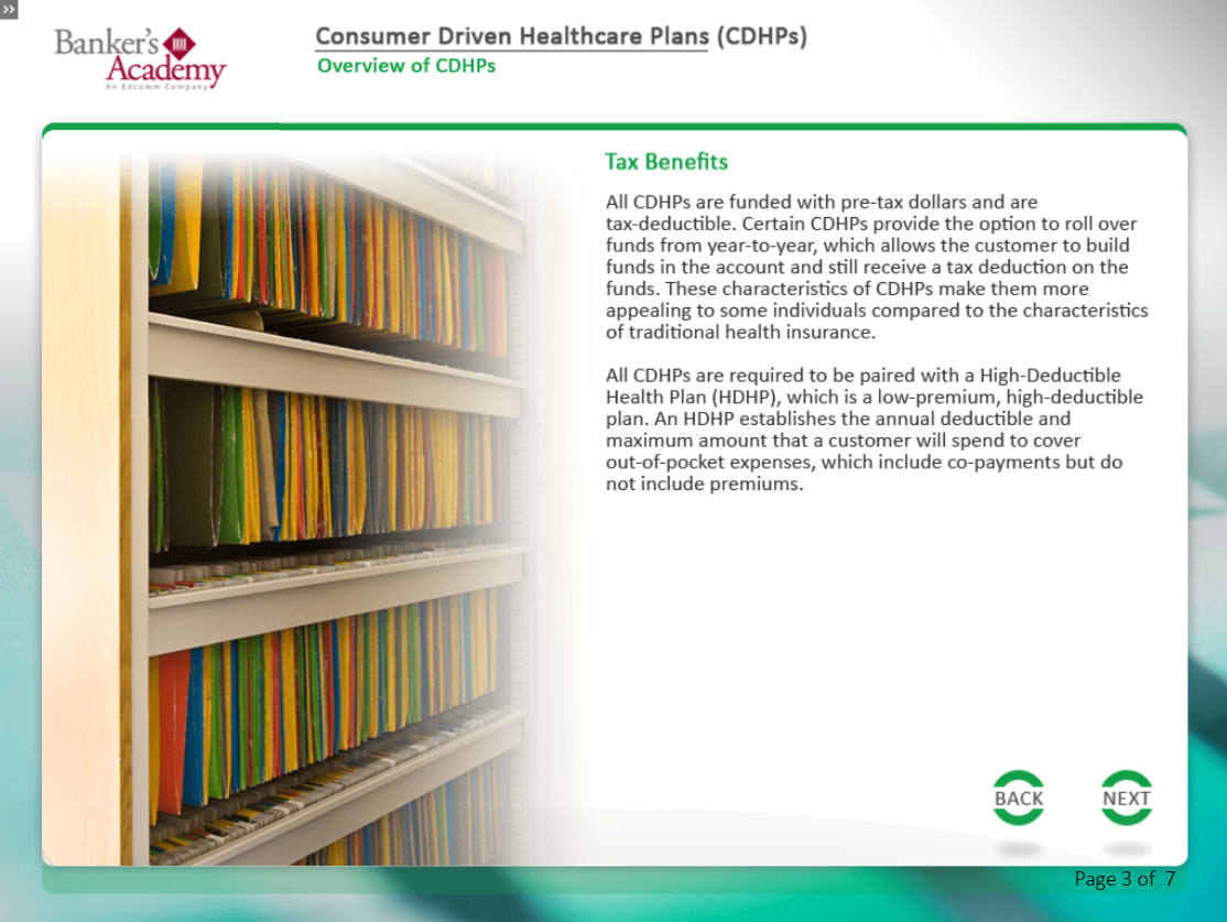 Consumer Driven Healthcare Plans (CDHPs) – eBSI Export Academy