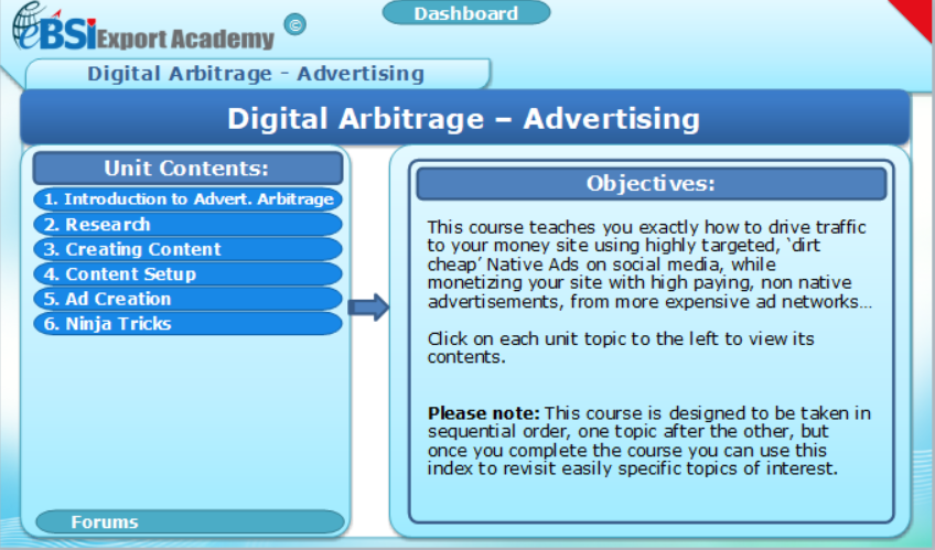 Digital Arbitrage - Advertising – eBSI Export Academy