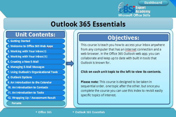 Outlook 365 Essentials – eBSI Export Academy