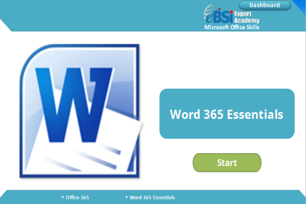 Word 365 Essentials – eBSI Export Academy