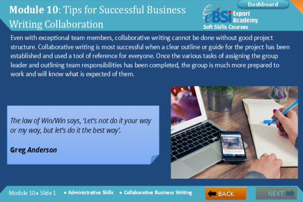 Collaborative Business Writing – eBSI Export Academy
