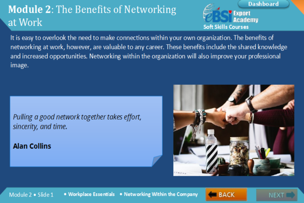 Networking Within the Company – eBSI Export Academy