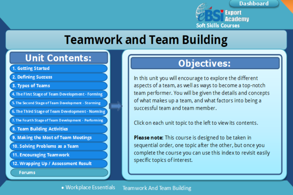 Teamwork And Team Building – eBSI Export Academy