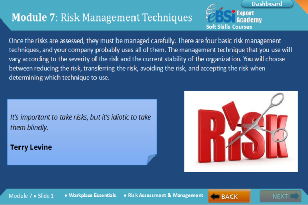 Risk Assessment and Management – eBSI Export Academy