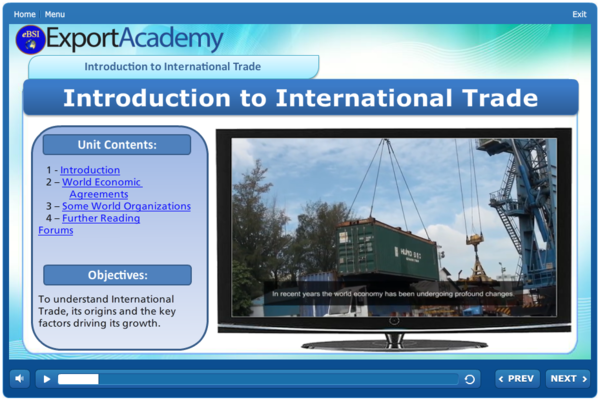 Introduction to International Trade – eBSI Export Academy